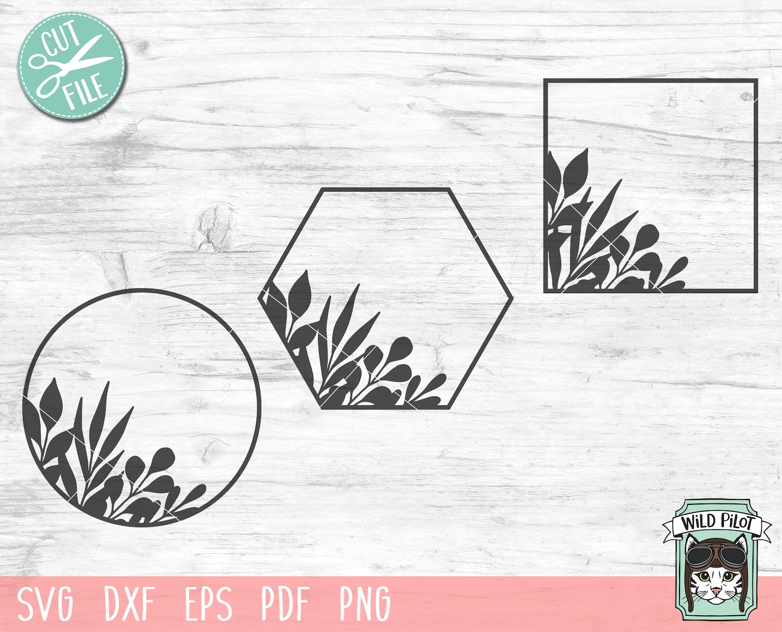 Leaf Frame SVG File Leaf Monogram Frame Leaf Border SVG | Etsy