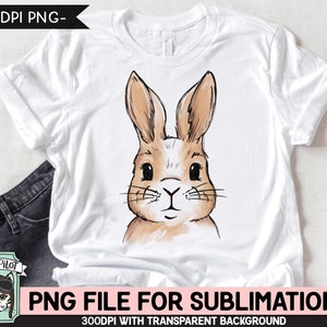 Bunny SUBLIMATION Design PNG, Easter Bunny Face Png File, Bunny Rabbit ...