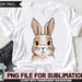 Bunny SUBLIMATION Design PNG, Easter Bunny Face Png File, Bunny Rabbit ...