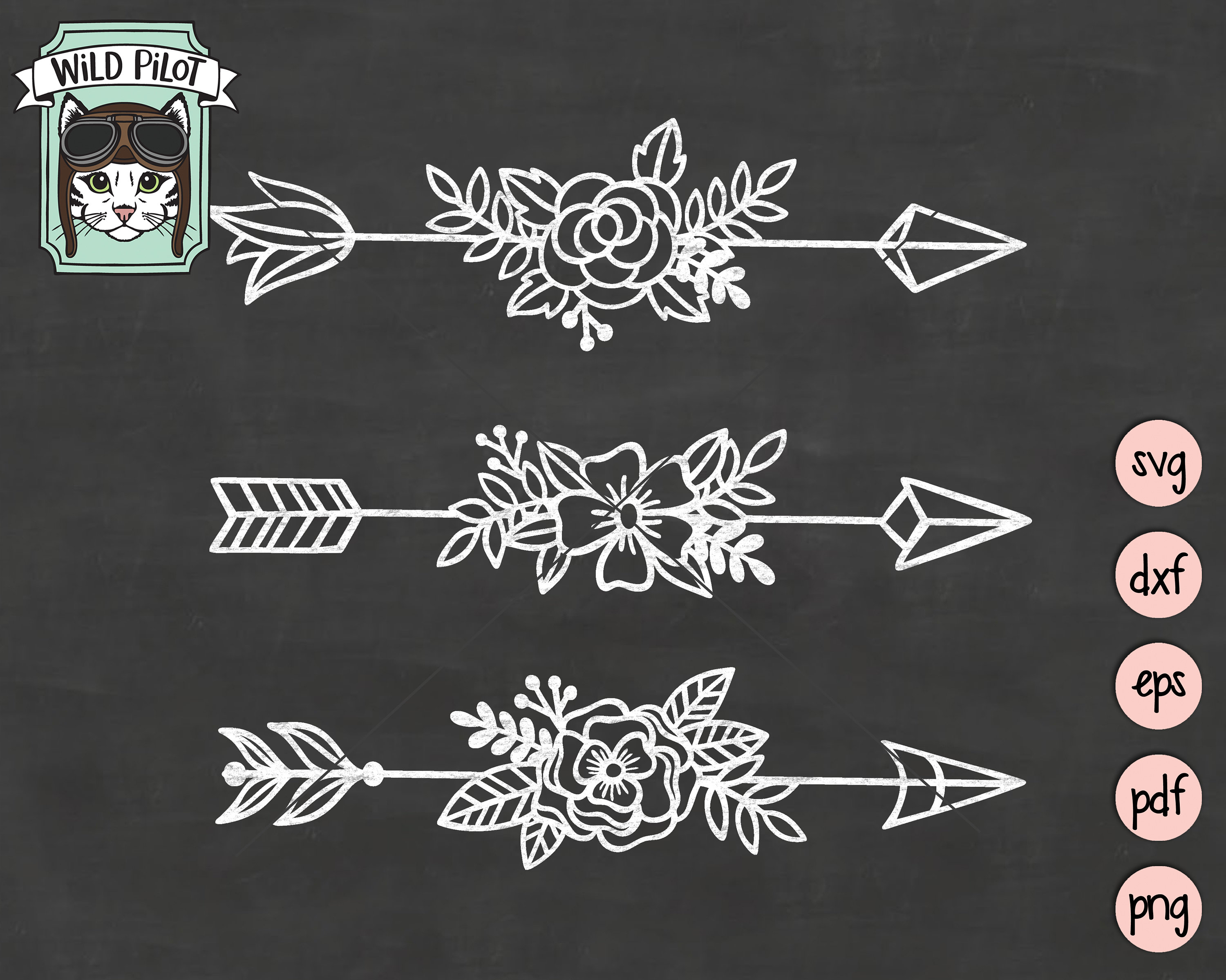 Arrows SVG file Arrows cut file Arrow and flowers cut file | Etsy