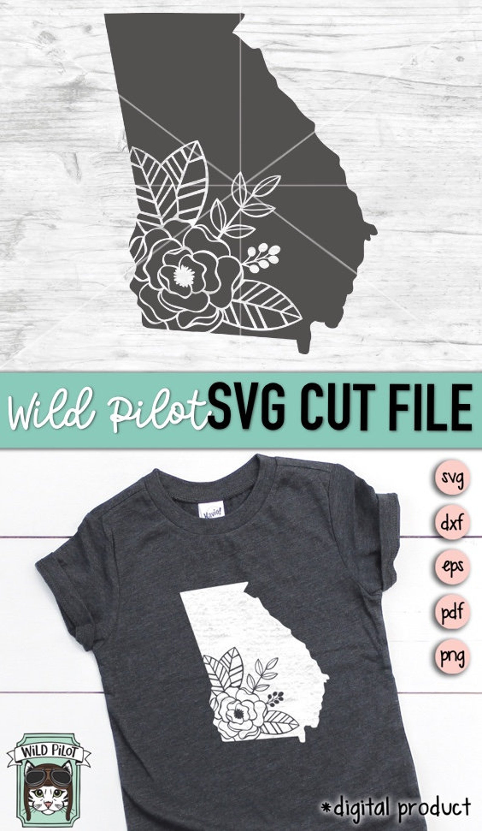 Georgia Svg File, Georgia Silhouette Svg, Georgia Cut File, Georgia ...