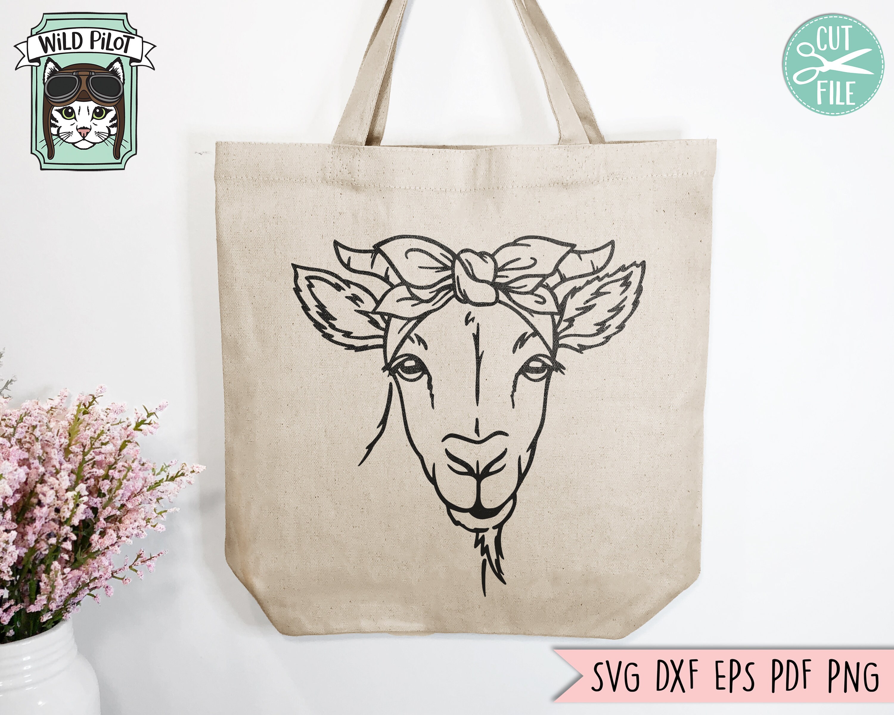 Goat Bandana SVG, Goat SVG File, Goat Cut File, Goat With Bandana ...