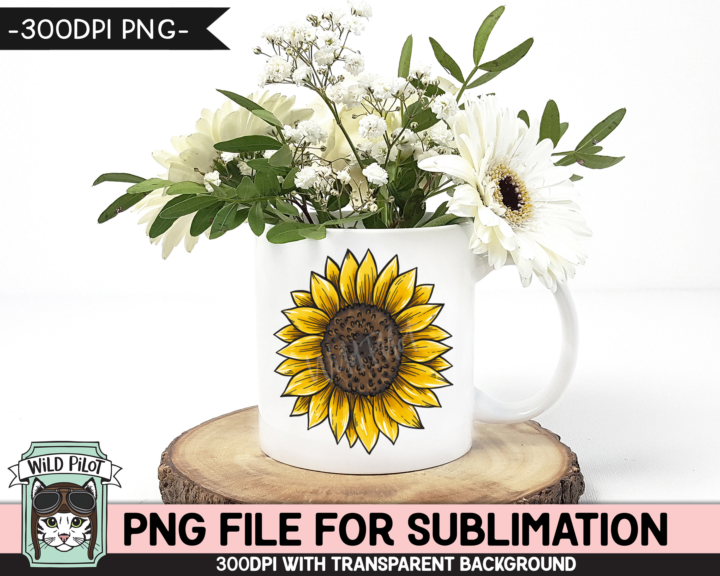 Sunflower SUBLIMATION Designs Png, Sunflower Sublimation, Sunflower PNG ...