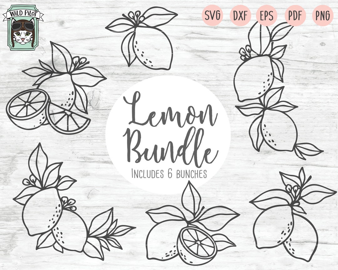 Lemons SVG File, Lemon Border SVG File, Summer Svg, Lemon Cut File ...