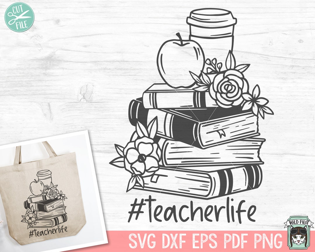 Book SVG, Reading SVG, Teacher Life Svg, Apple SVG, Coffee Cup Svg ...