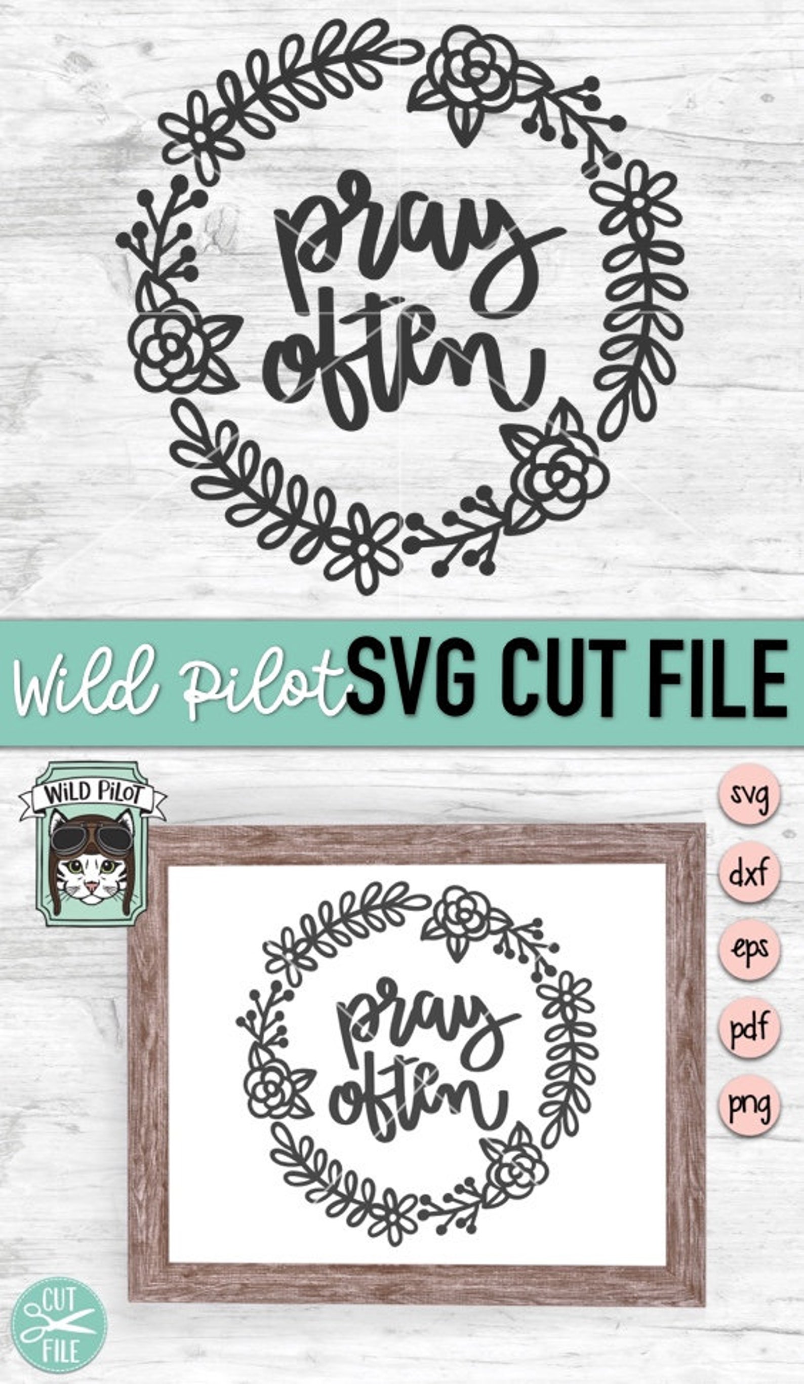 Pray SVG, Pray Often SVG, Religious Svg File, Religious Quote Svg, Cut ...