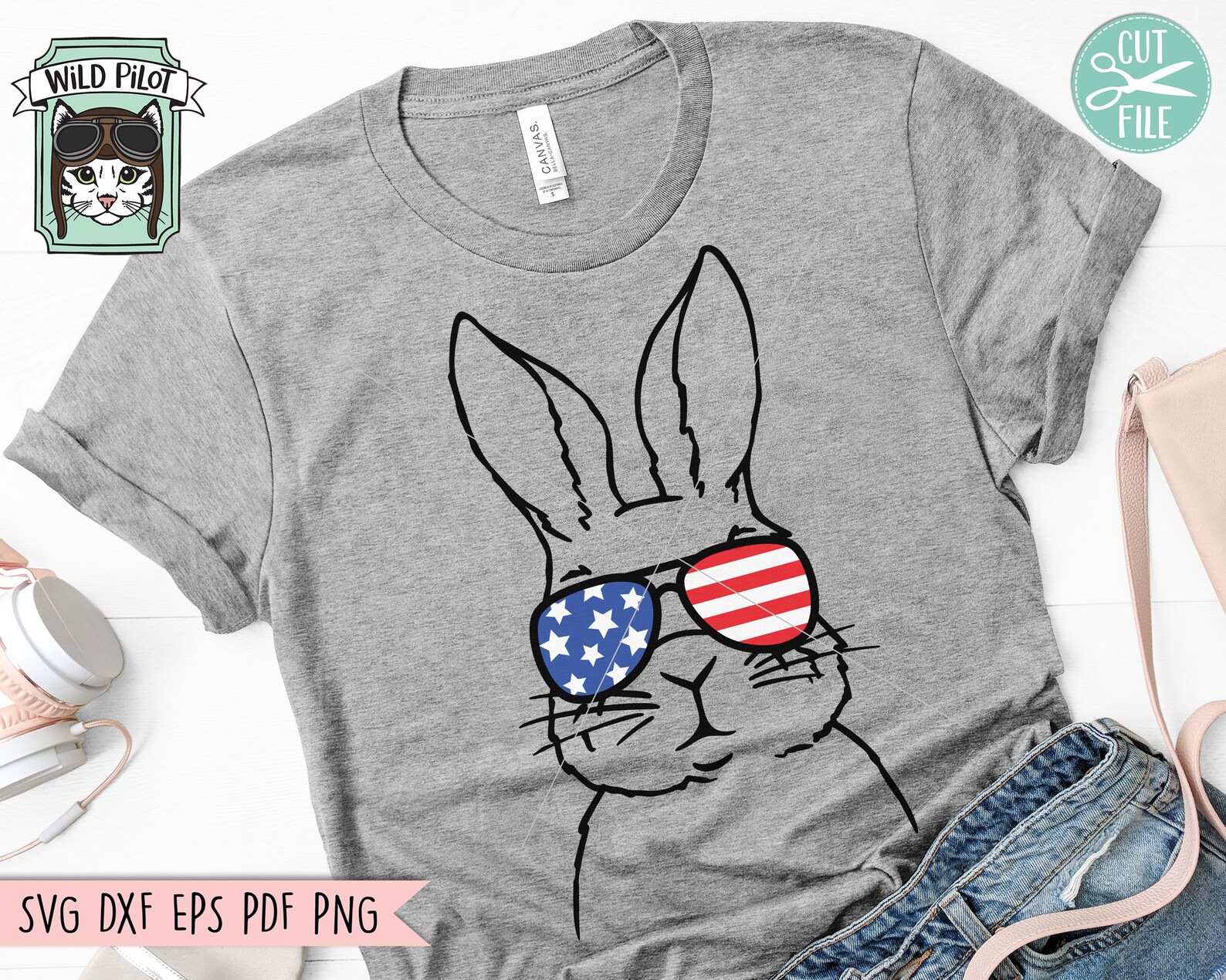 July 4th Bunny SVG Fourth of July Rabbit Svg File Bunny - Etsy