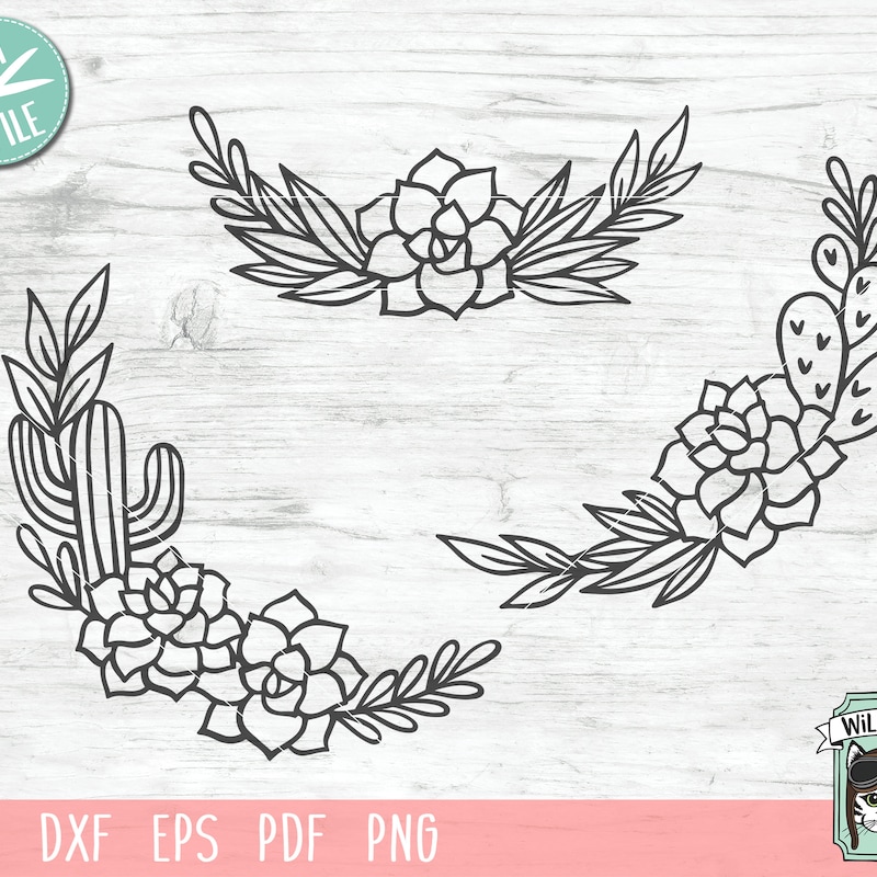 Cactus Border Svg - Etsy