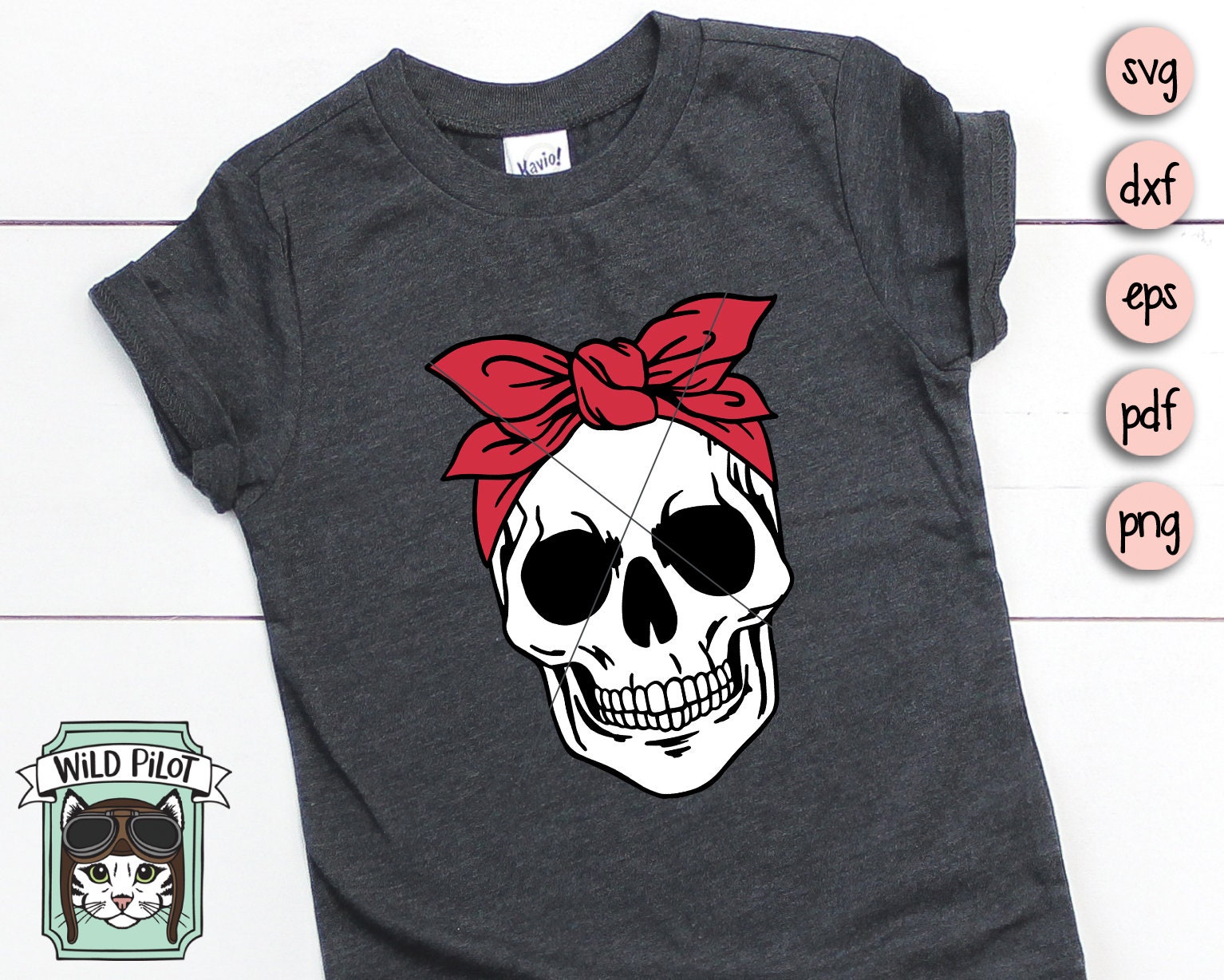 Skull Bandana Svg File, Skull Svg, Bandana Skull Svg, Skull Cut File ...