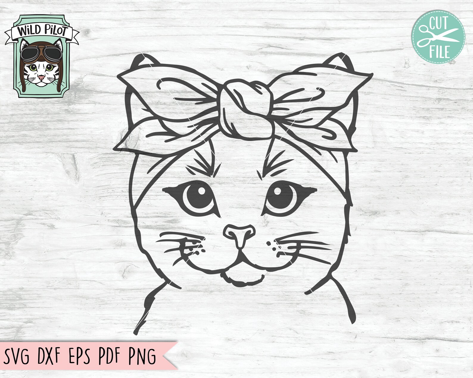 Cat Bandana SVG, Cat SVG File, Cat Cut File, Cat With Bandana, Bandana ...