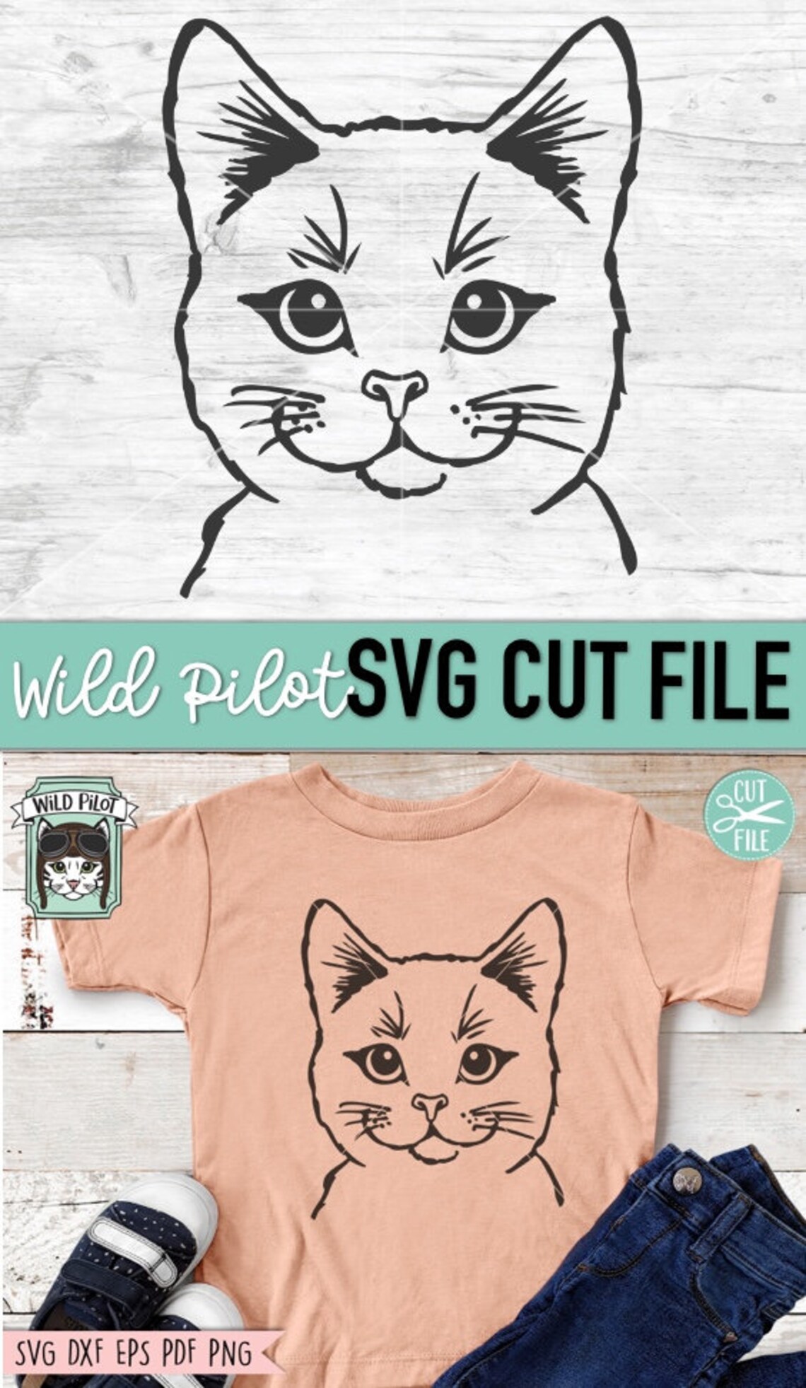 Cat Svg File Cat Face Svg File Cat Cut File Animal Face - Etsy