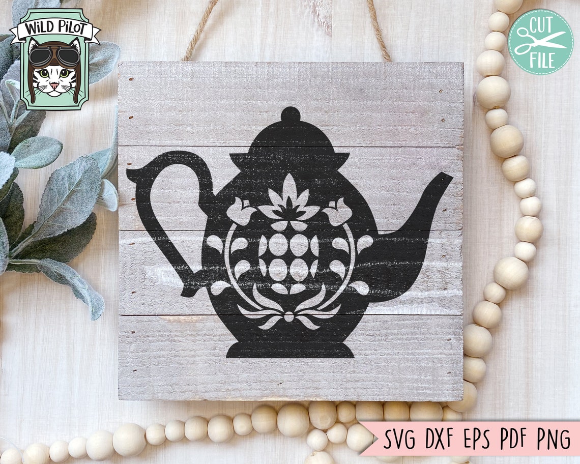 Tea Party SVG Teapot SVG Tea Cup Svg Tea Party Cut Files - Etsy