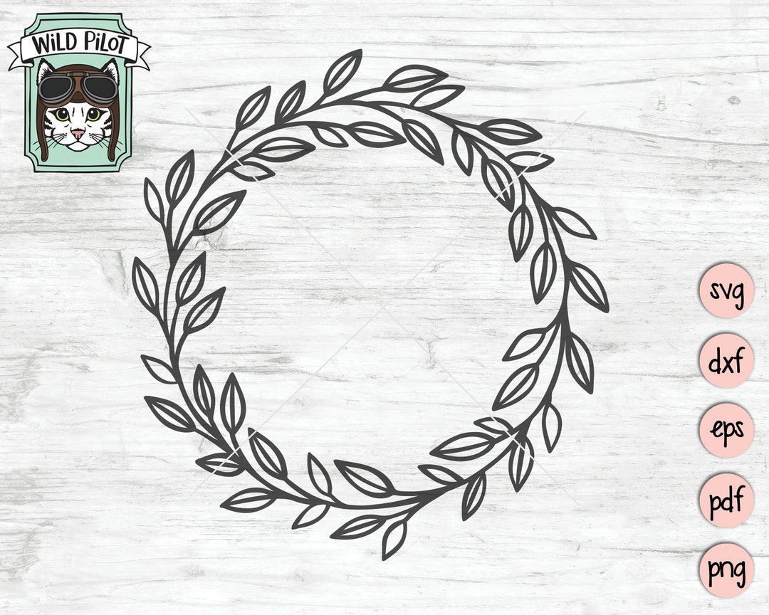 Wreath SVG File, Laurel Wreath Svg, Laurel Leaf Wreath Clip Art ...