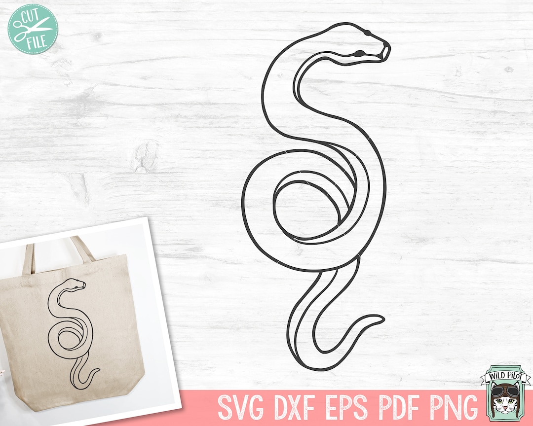 Snake SVG Cut File, Snake Clipart, Snake PNG, Reptile SVG, Tattoo Svg ...