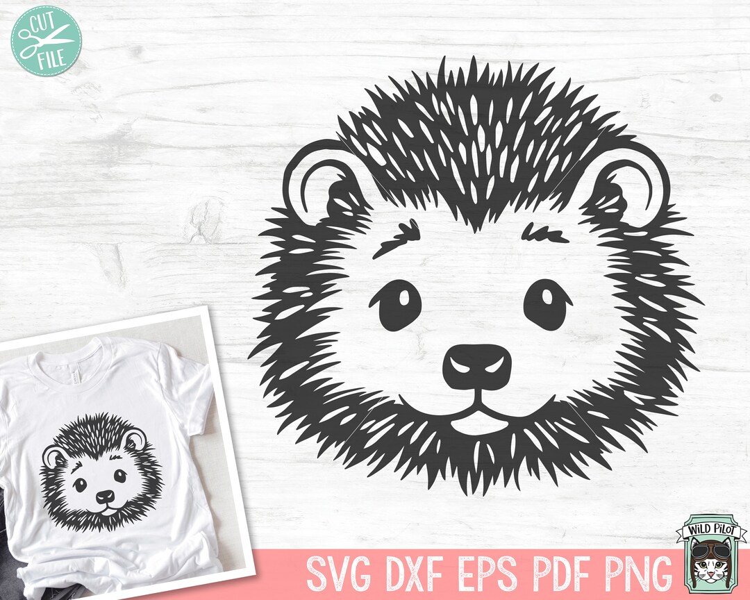 Hedgehog Svg File, Hedgehog Cut File, Animal Face, Cute Hedgehog Svg ...