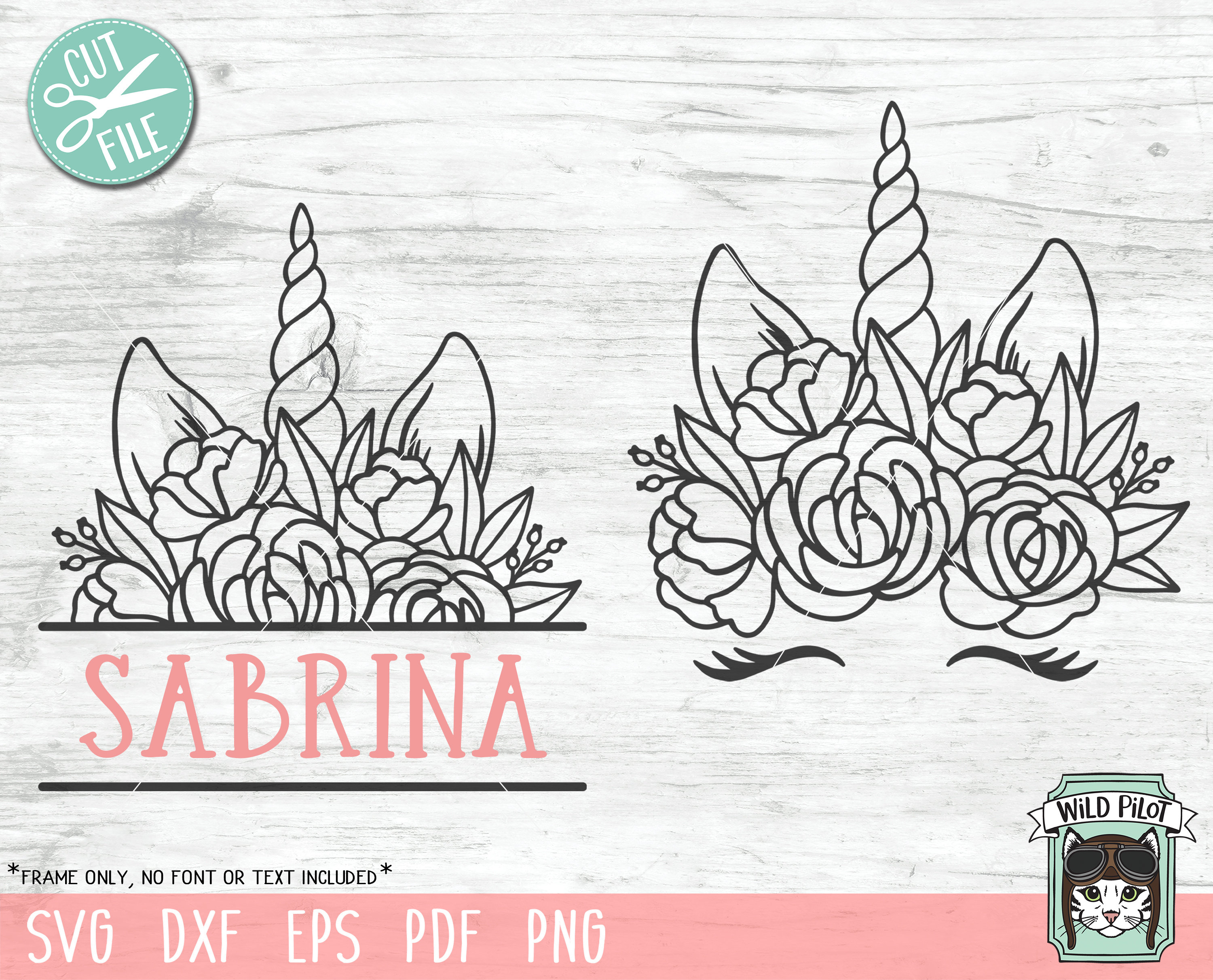 Unicorn SVG File Floral Unicorn Face SVG Flower Unicorn Cut | Etsy