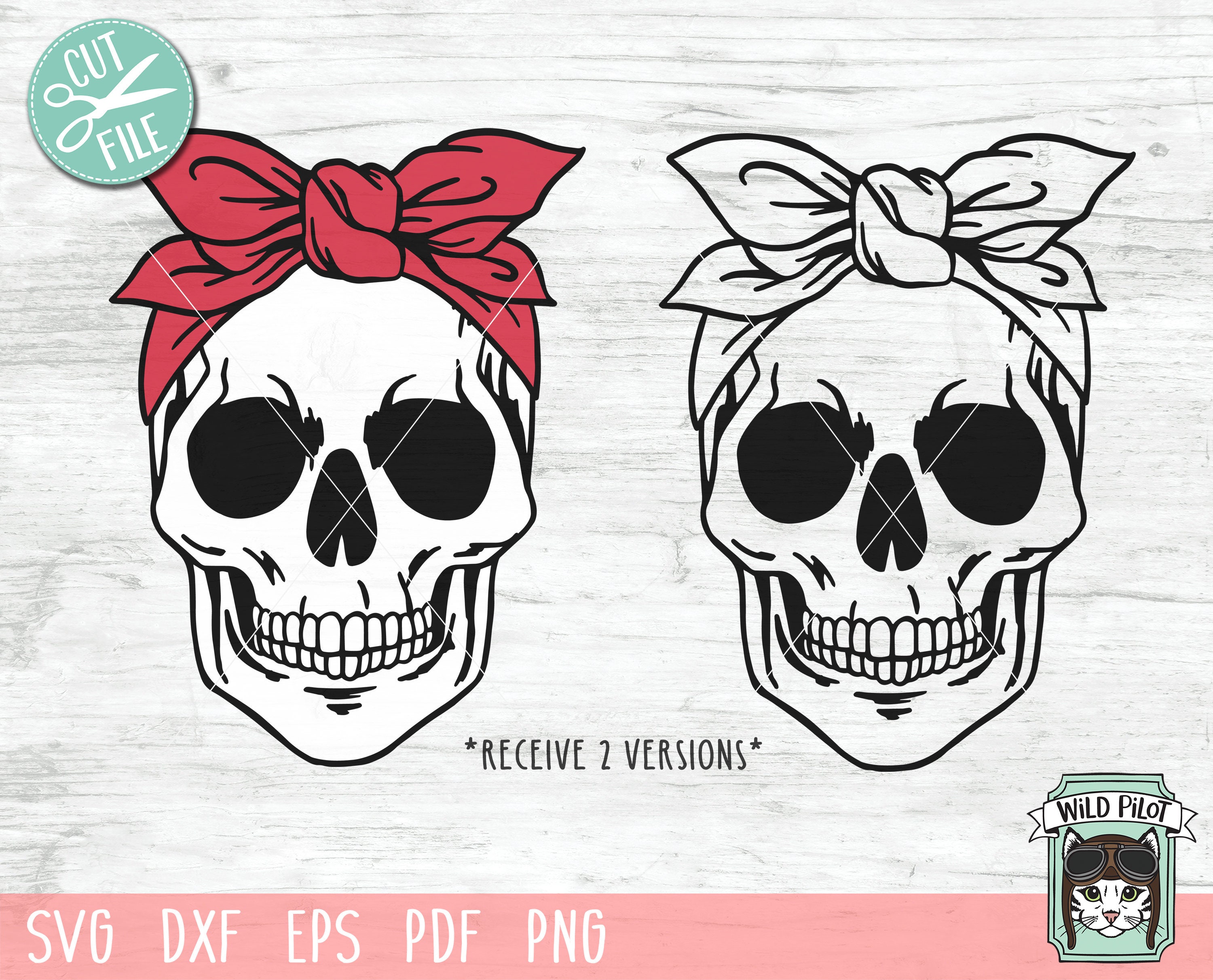 Skull Bandana Svg File Skull Svg Bandana Skull Svg Skull - Etsy
