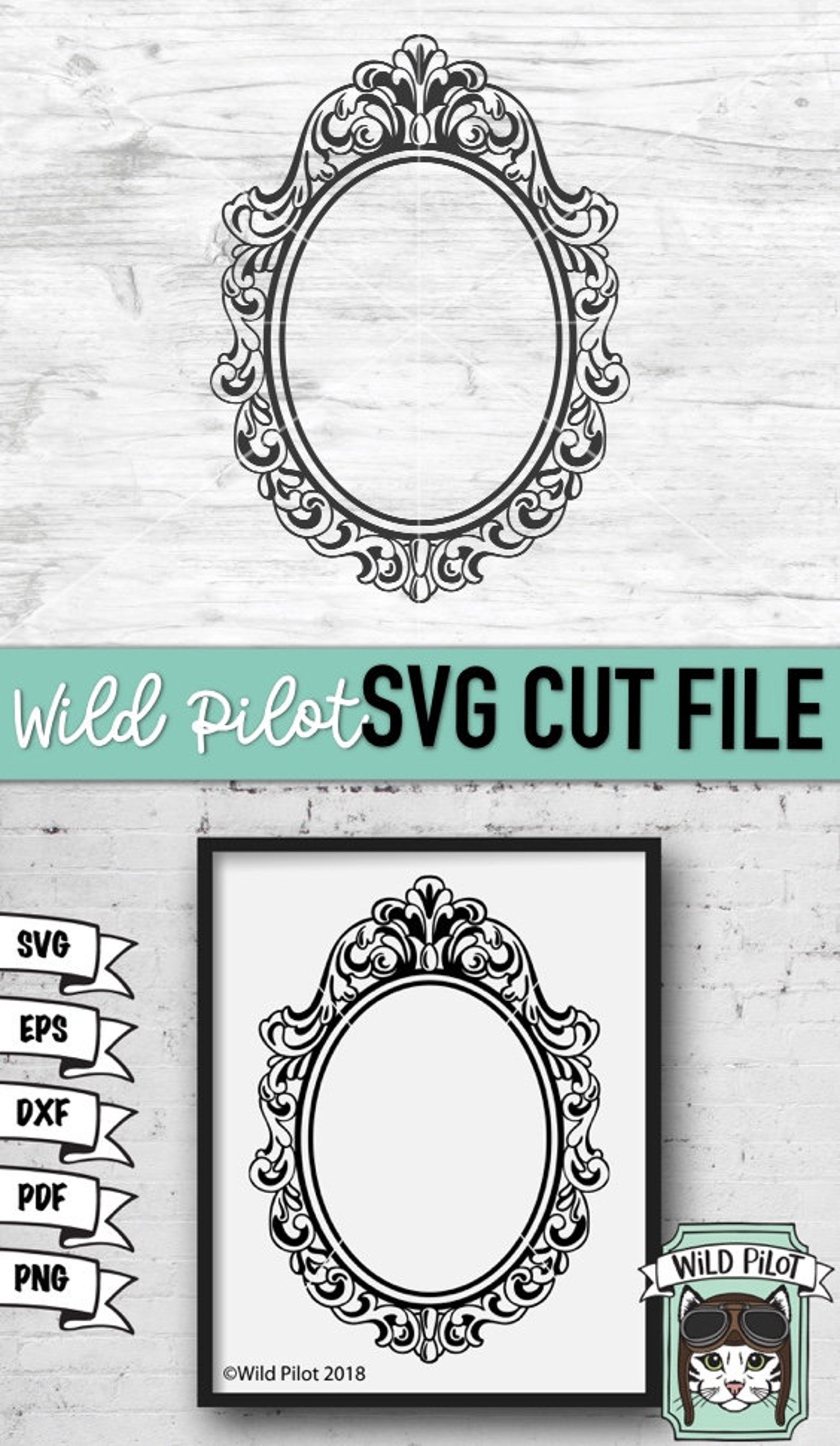 Monogram Frame SVG, Decorative Frame Svg File, Ornate Frame Clipart ...