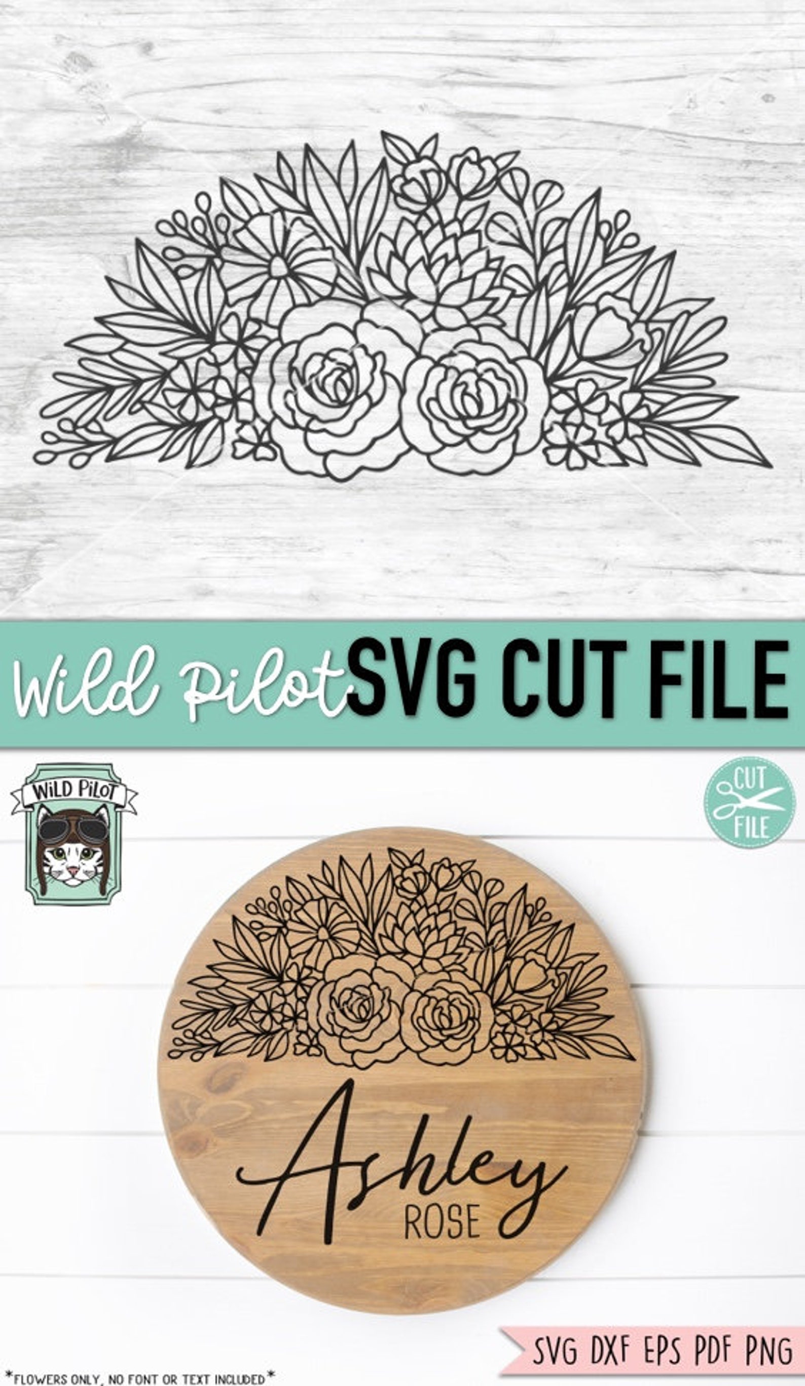 Flower Round Border SVG Flower Border Svg Flower Svg File - Etsy