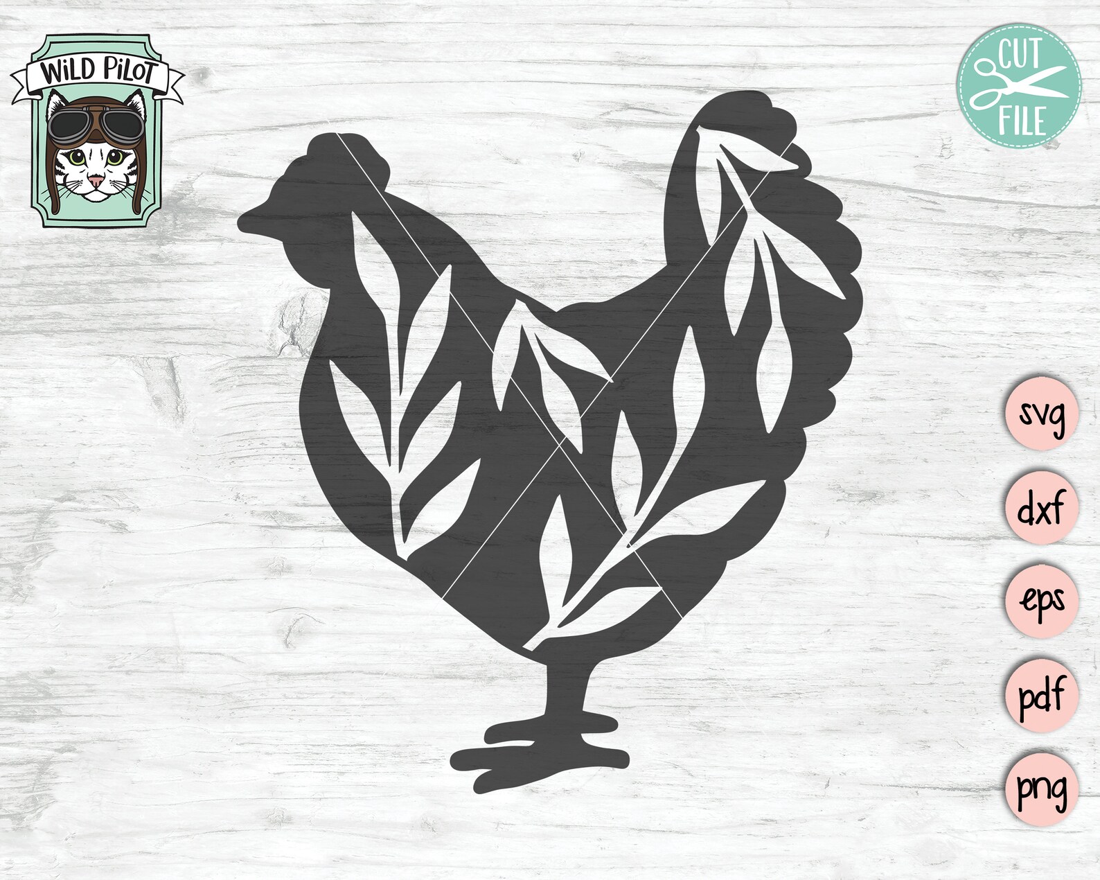 Chicken SVG Chicken Silhouette SVG Chicken Cut File Farm | Etsy