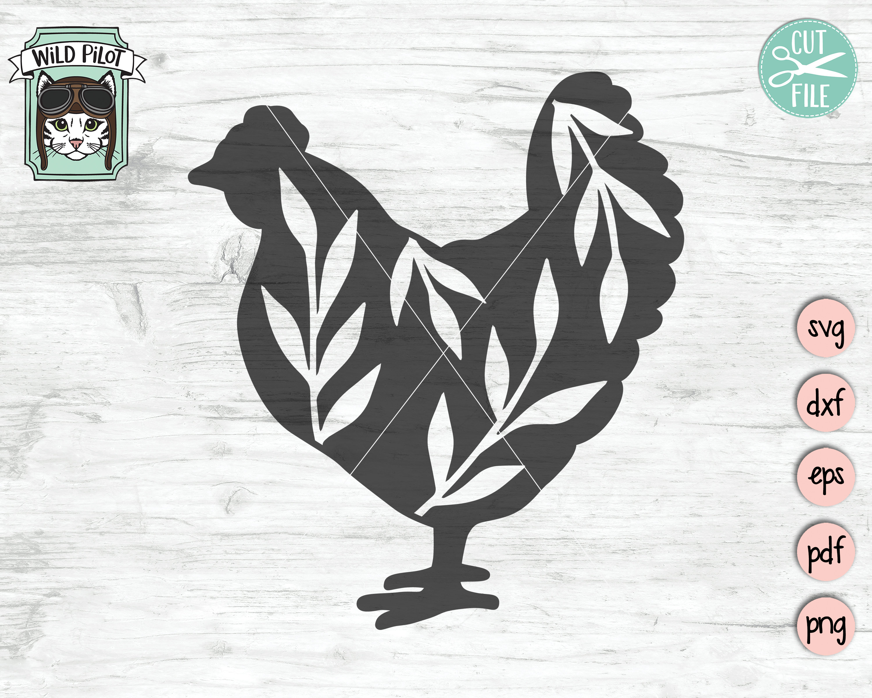 Pollo SVG Silueta de pollo SVG Archivo cortado de pollo - Etsy México