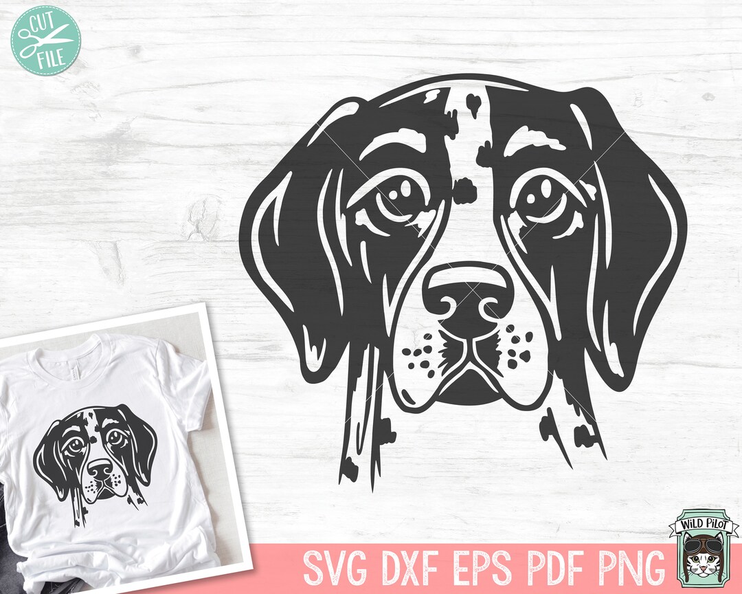 Pointer SVG File, Dog SVG File, Dog Face SVG, Animal Face Svg, Cute Dog ...