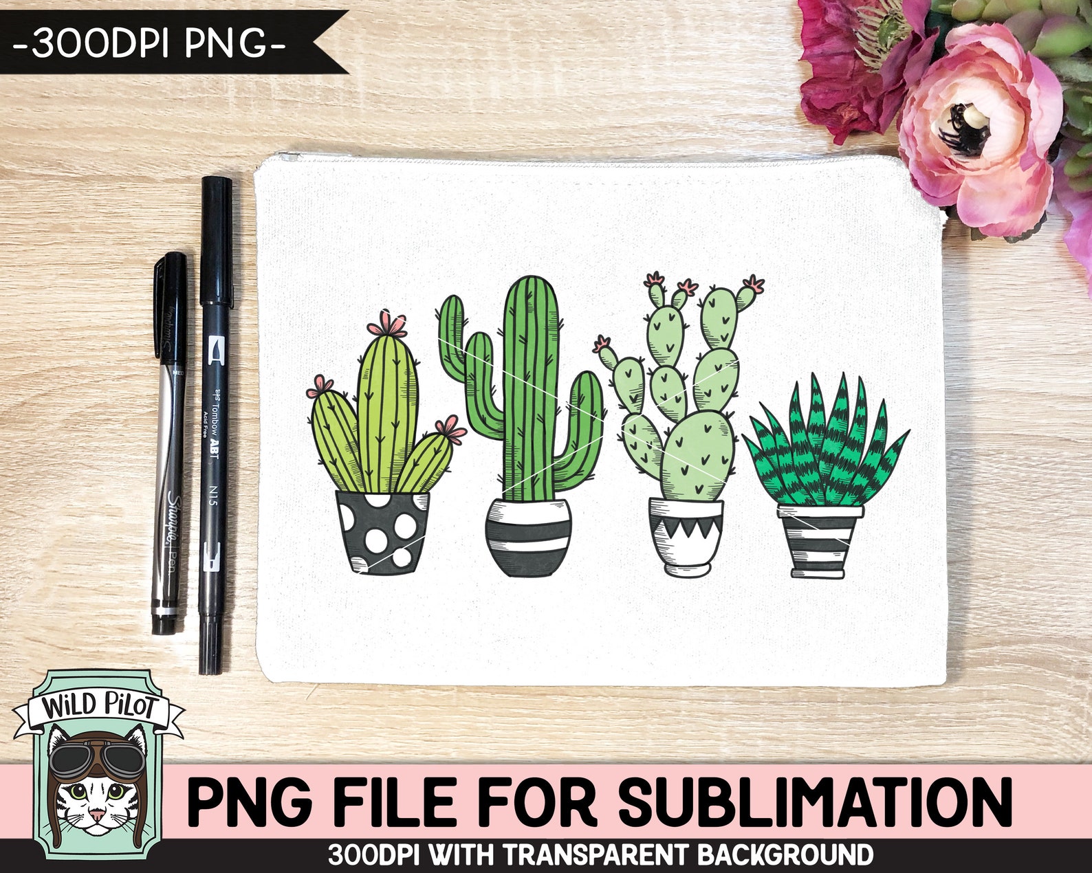Cactus SUBLIMATION Design PNG Succulent PNG Sublimation File - Etsy