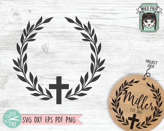 Cross SVG Cut File Religious SVG Monogram Frame SVG Cross - Etsy