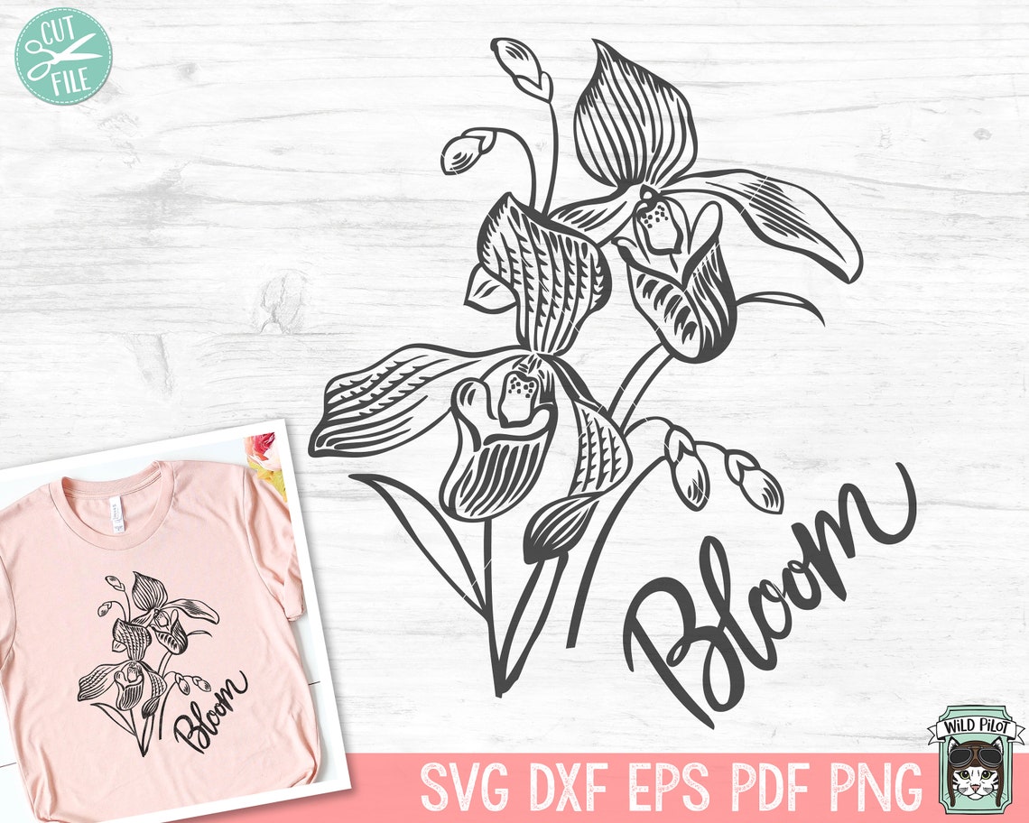 Orchid SVG File, Flower SVG, Flowers Svg File, Orchid Clip Art, Orchid ...