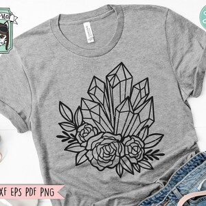 Crystals SVG Files, Crystal Cut File, Crystal Floral Svg, Crystal ...