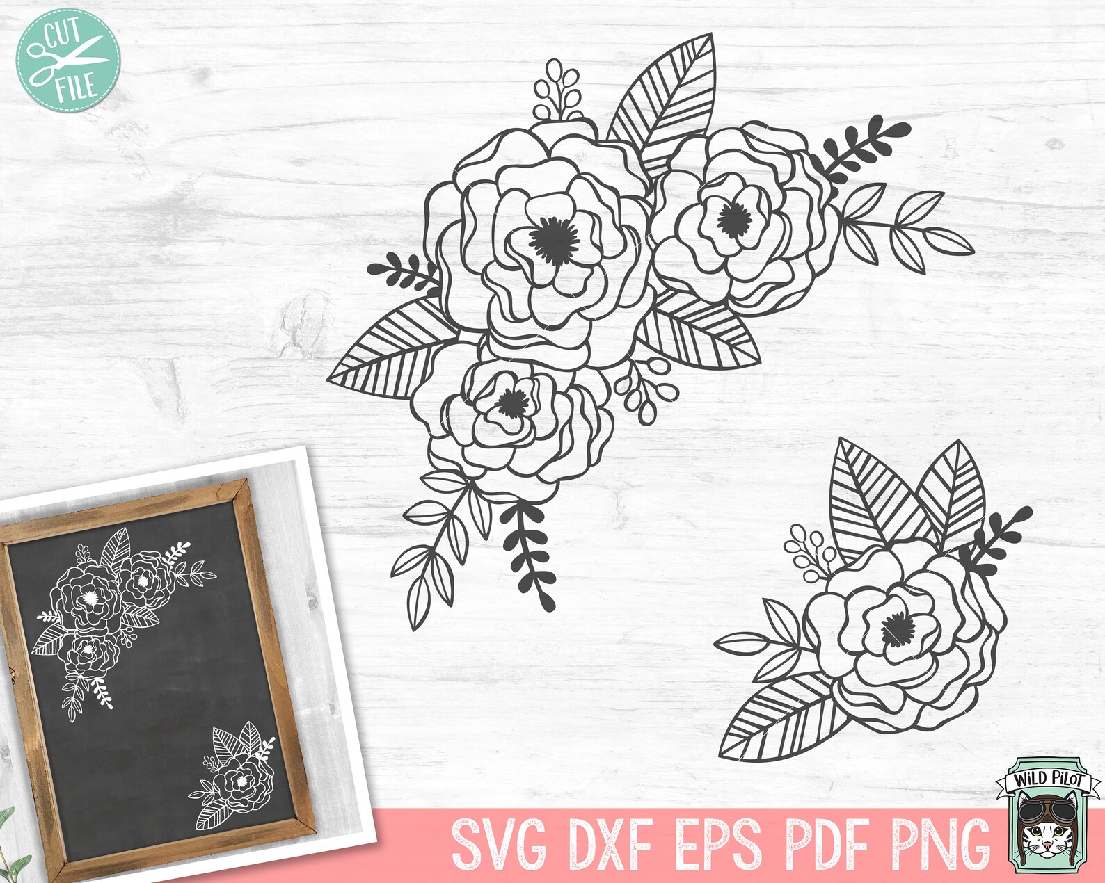 Flower SVG File Floral SVG Files Flower Cut Files Flower - Etsy