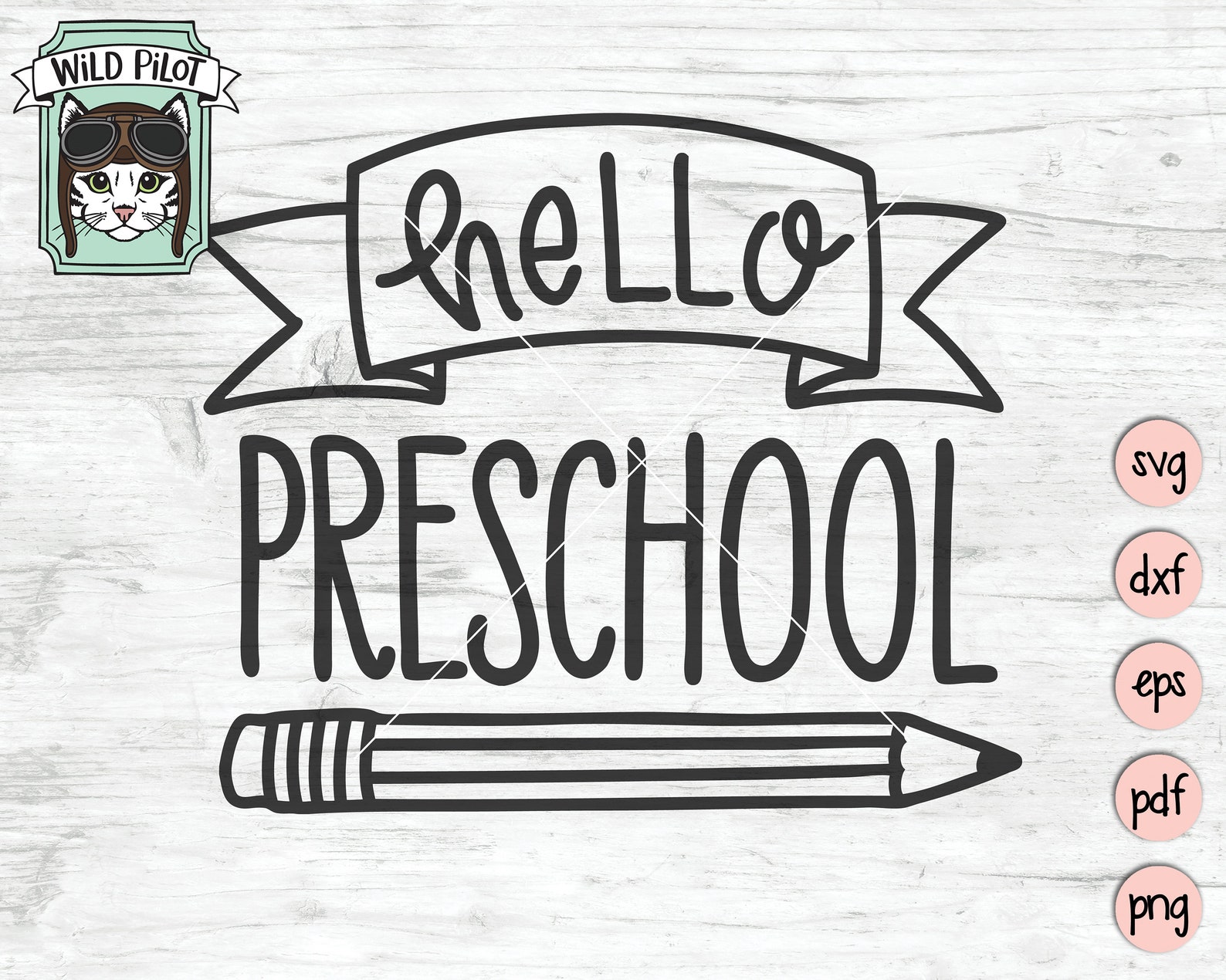Preschool SVG file Hello Preschool svg file First Day of | Etsy