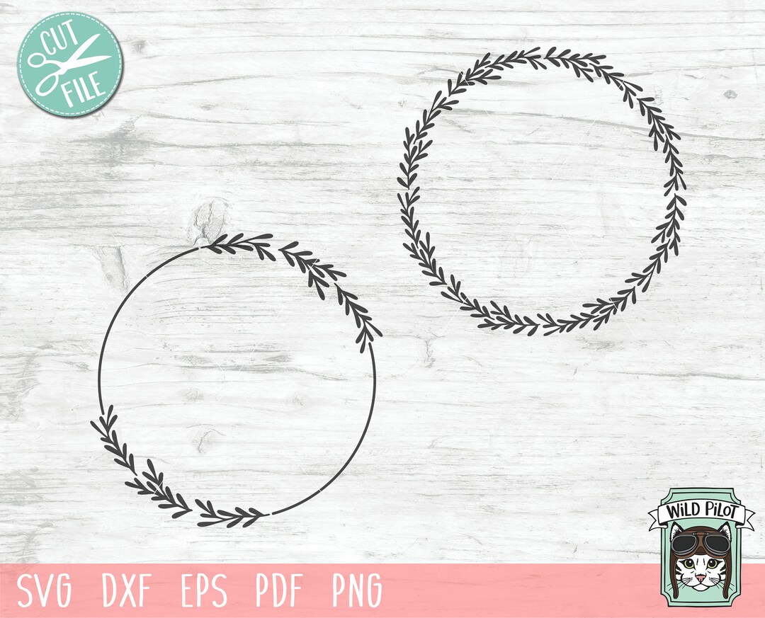 Wreath SVG File, Laurel Wreath Svg, Monogram Wreath SVG, Laurel Leaf ...