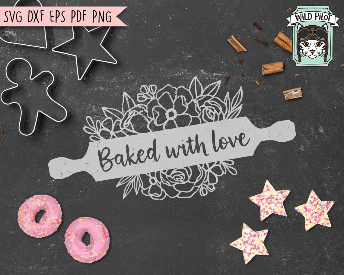 Baking SVG, Rolling Pin SVG, Bakery Svg File, Baking Cut File, Baked ...