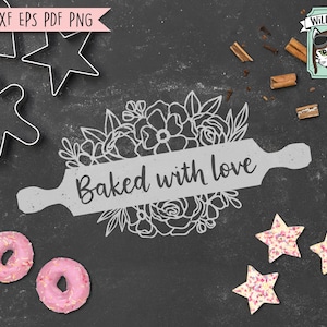 Baking SVG, Rolling Pin SVG, Bakery Svg File, Baking Cut File, Baked ...