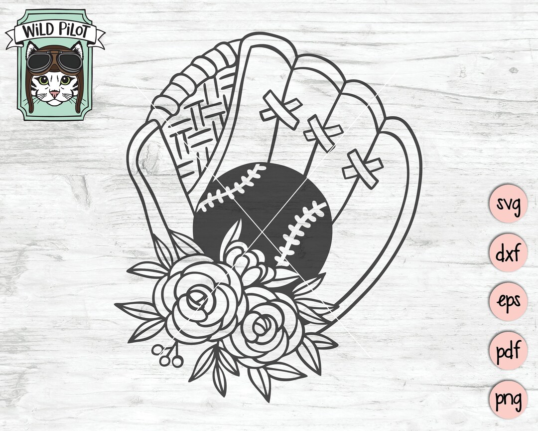 Baseball SVG File, Softball Svg File, Baseball Mitt Svg, Baseball Glove ...