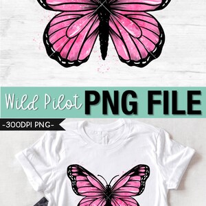 Pink Butterfly SUBLIMATION Design PNG, Watercolor Butterfly Sublimation ...