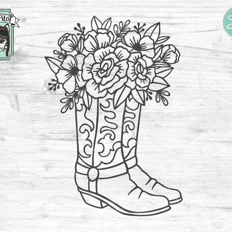 Flower Bouquets Boots Png - Etsy