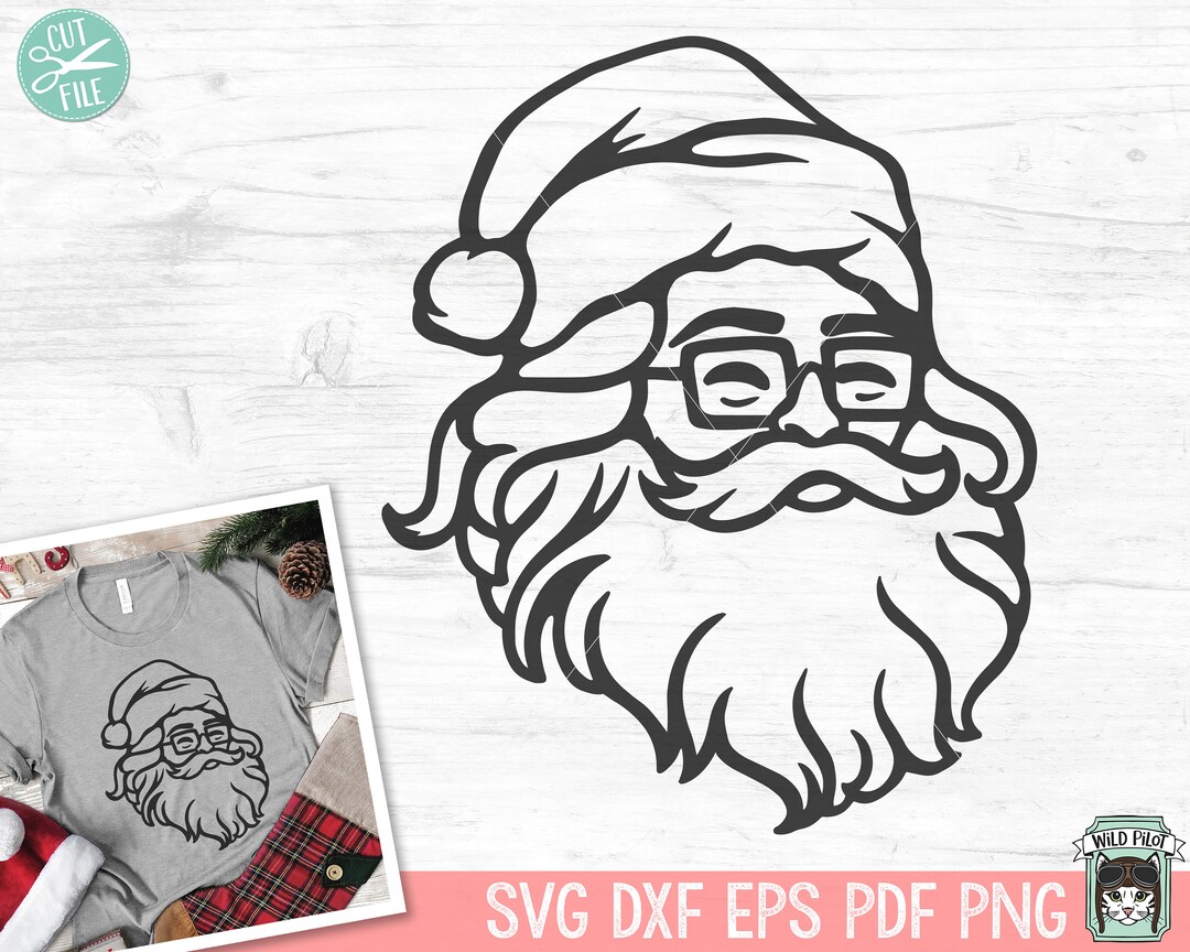 Santa Claus SVG File, Santa Face Svg, Santa Claus Png File, Merry ...