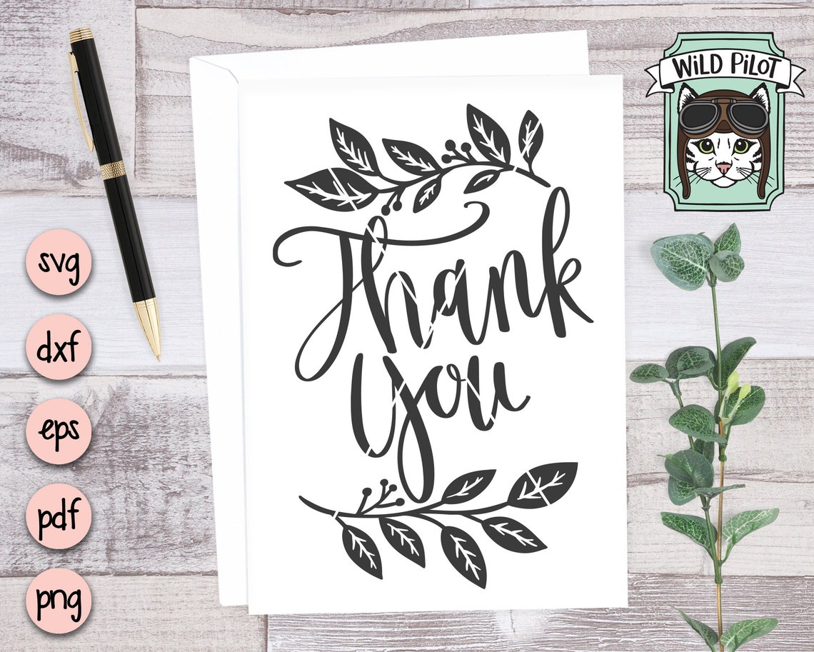 Thank You SVG File Thank You Cut File Thank You Vector | Etsy