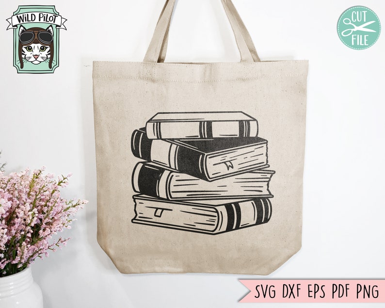 Book SVG, Reading SVG, Book Lover SVG, Librarian Svg, Stack of Books ...