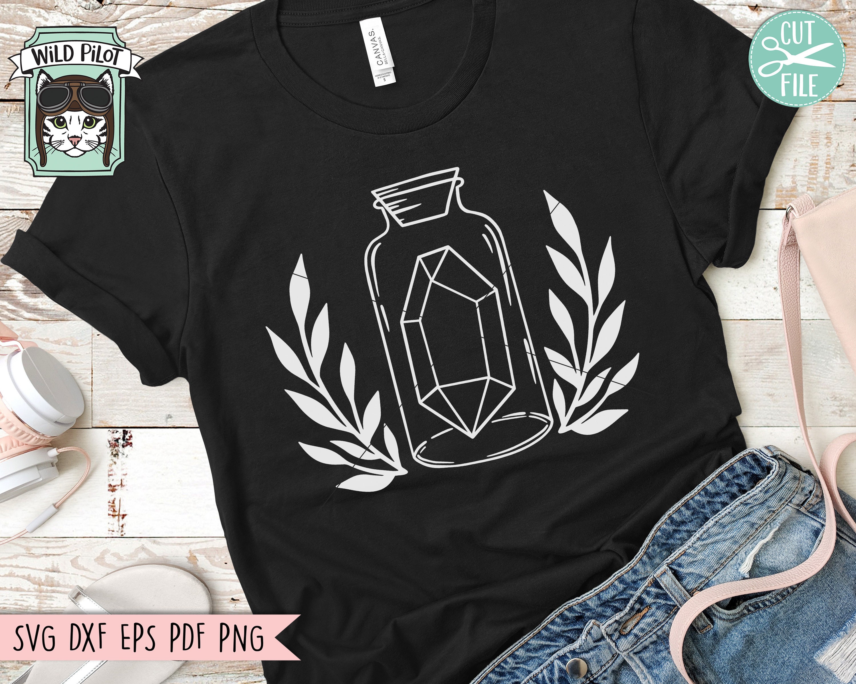 Crystals SVG Files, Crystal Cut File, Crystal Floral Svg, Crystal ...