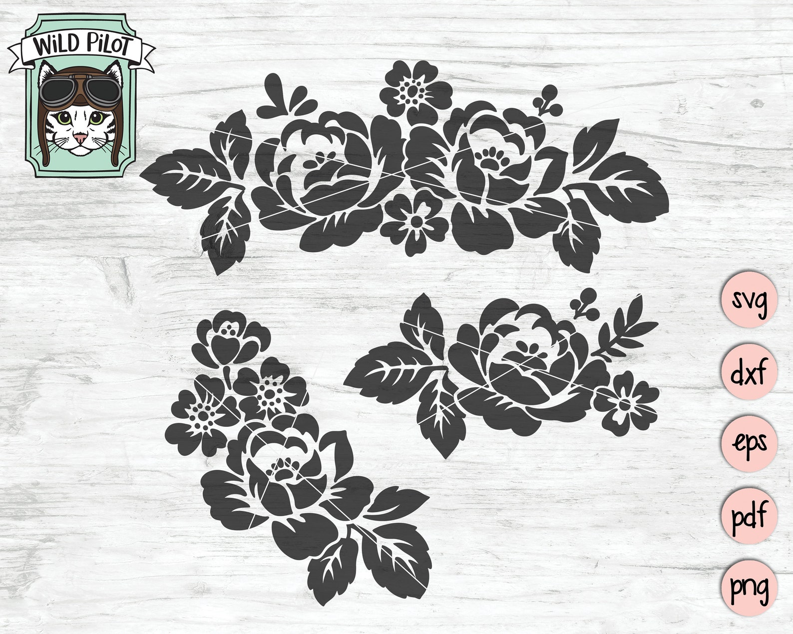 Flower SVG Files, Flower Cut Svg, Flower Cut File, Floral Svg Files ...