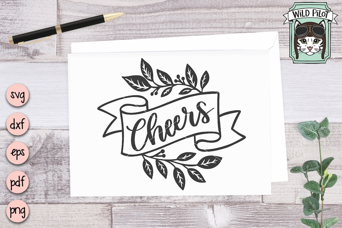 Cheers SVG File Cheers Cut File Cheers Vector Drink Menu | Etsy