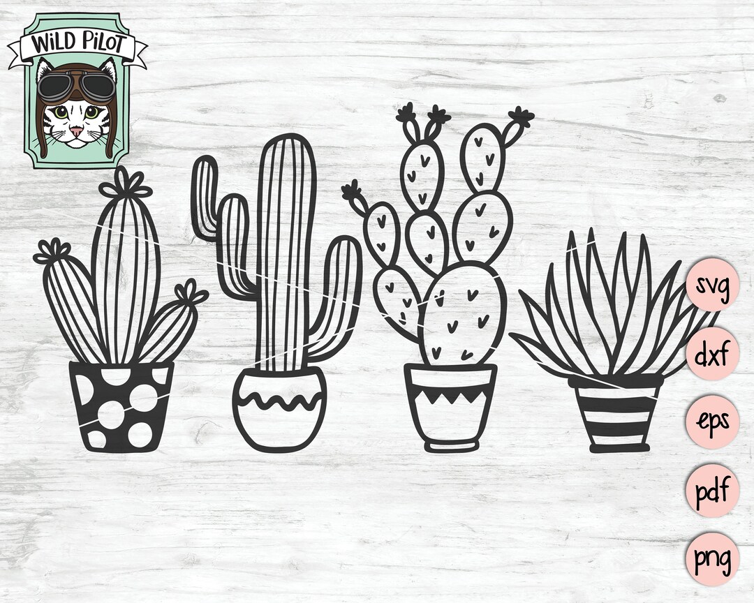Cactus SVG File, Succulent Svg File, Cactus Clip Art, Succulent Clipart ...