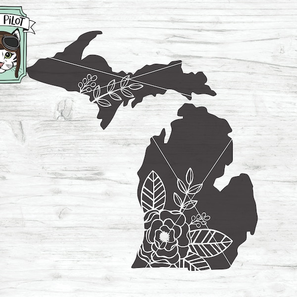 Michigan Silhouette - Etsy