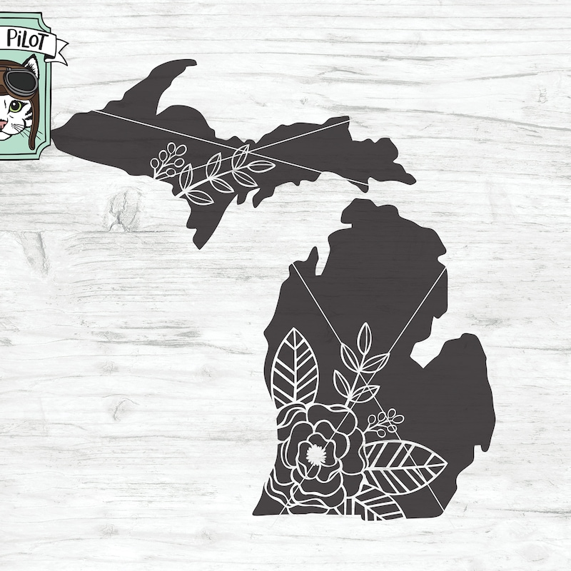 Michigan Silhouette - Etsy