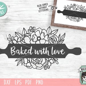 Baking SVG, Rolling Pin SVG, Bakery Svg File, Baking Cut File, Baked ...