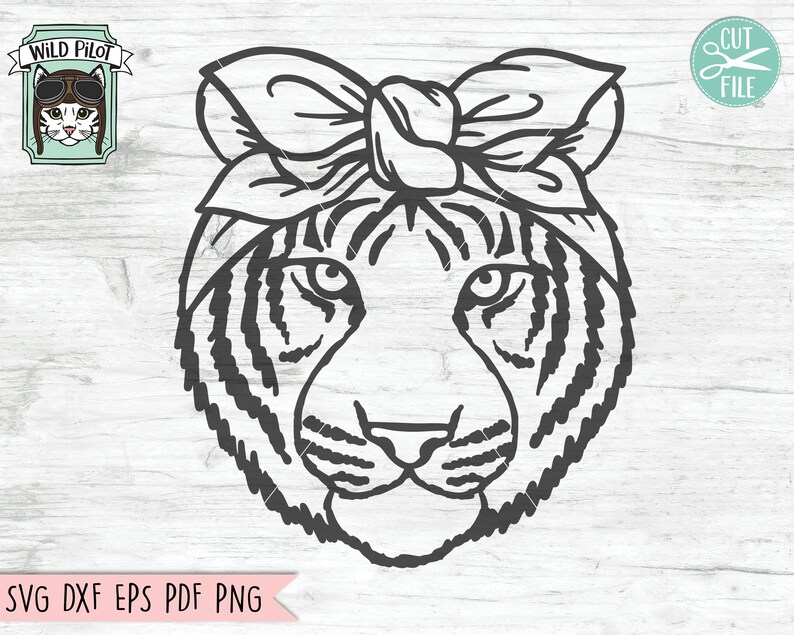 Tiger Bandana SVG, Tiger SVG File, Tiger Cut File, Tiger With Bandana ...