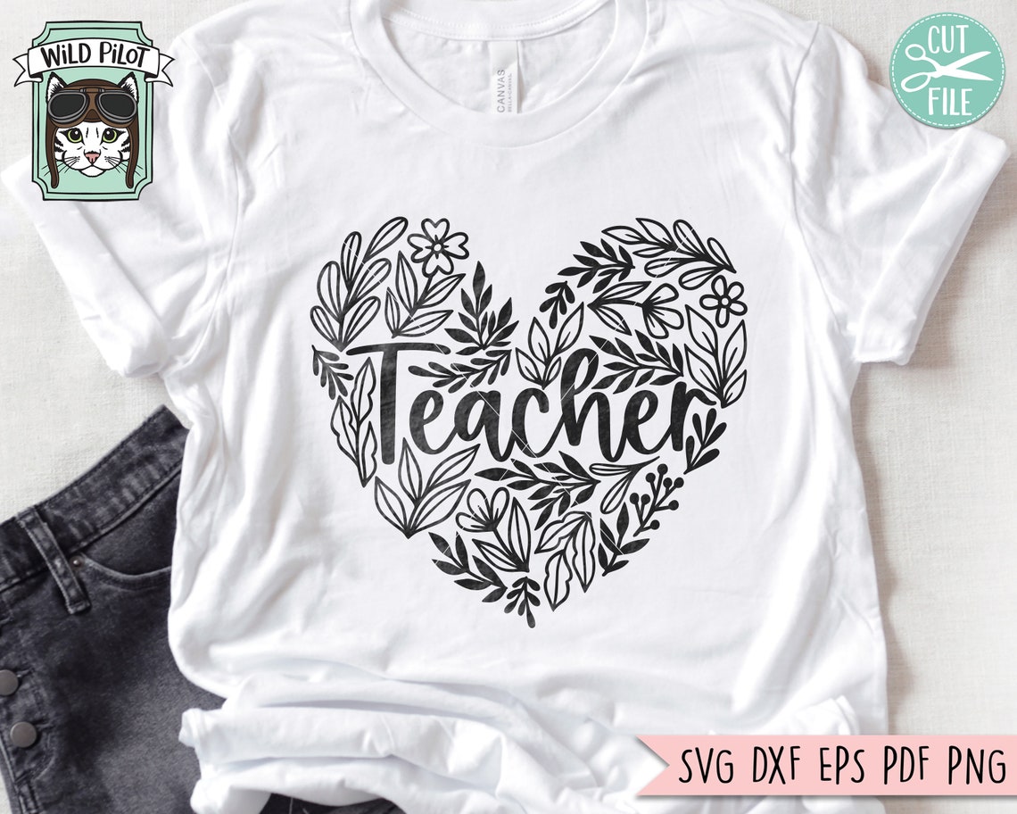 Teacher SVG Heart SVG Teacher PNG Teacher Gift Svg Teacher - Etsy